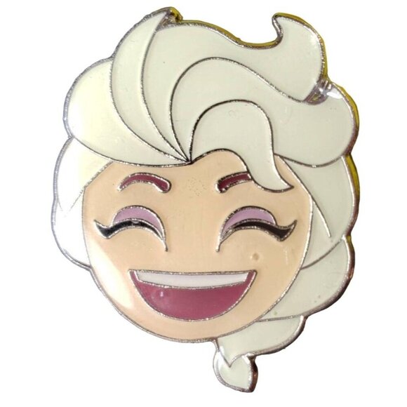 Disney | Jewelry | Disney Elsa Queen Frozen Trading Pin Emoji Badge ...